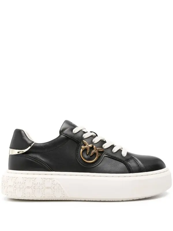 Pinko Love Birds Plaque Sneakers - Black