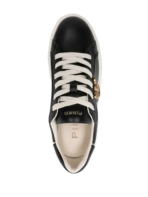 Pinko Love Birds Plaque Sneakers - Black