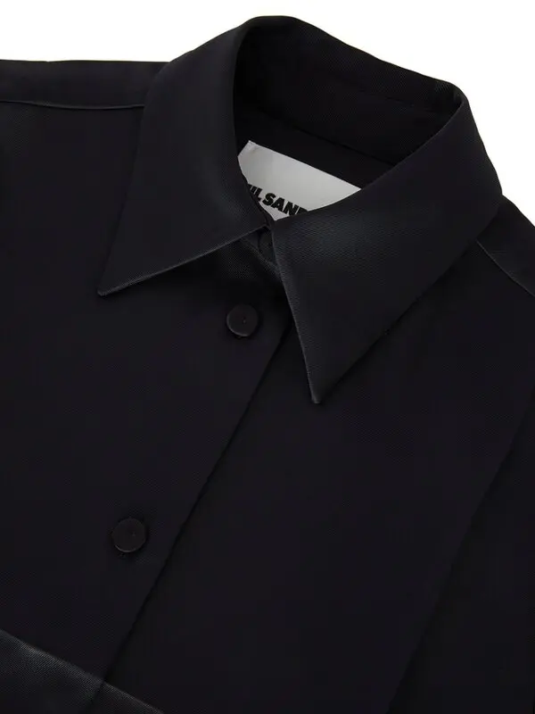 JIL SANDER Pointed-collar Satin Shirt
