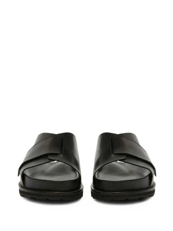 JIL SANDER Slip-on Leather Slides