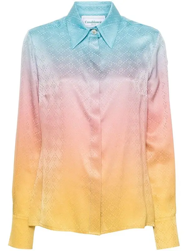 Casablanca Pastel Gradient Silk Shirt
