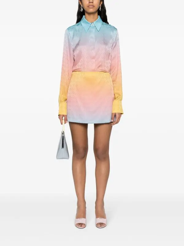 Casablanca Pastel Gradient Silk Shirt
