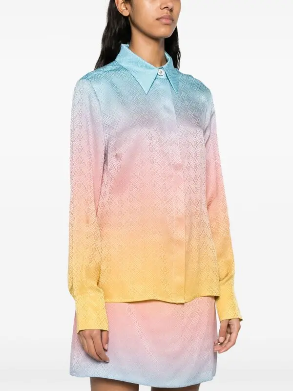 Casablanca Pastel Gradient Silk Shirt