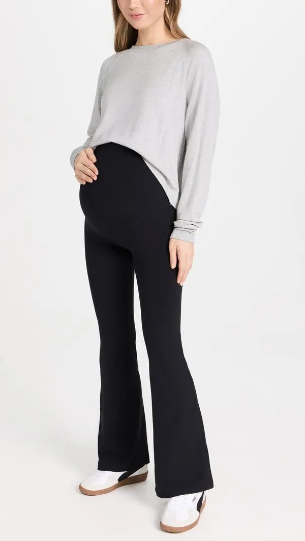 Splits59 Raquel Airweight Maternity Flare Leggings - Black