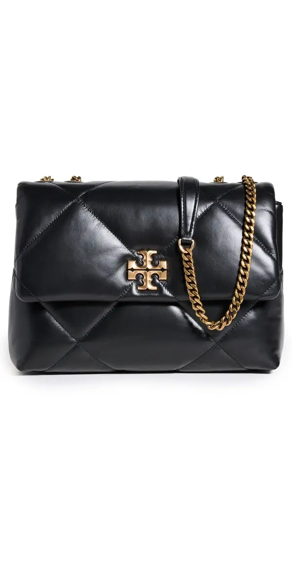 Tory Burch Kira Diamond Quilt Convertible Shoulder Bag - Black