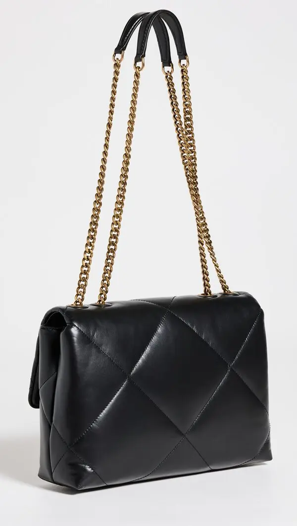 Tory Burch Kira Diamond Quilt Convertible Shoulder Bag - Black