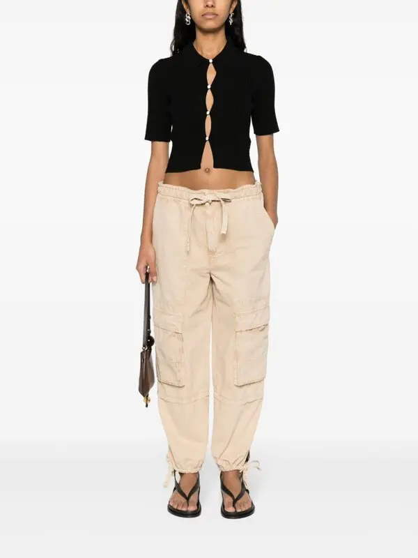MARANT ETOILE Ivy Cotton Cargo Trousers - Neutrals