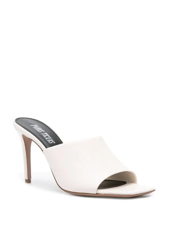 Paris Texas 95mm Leather Mules - Neutrals