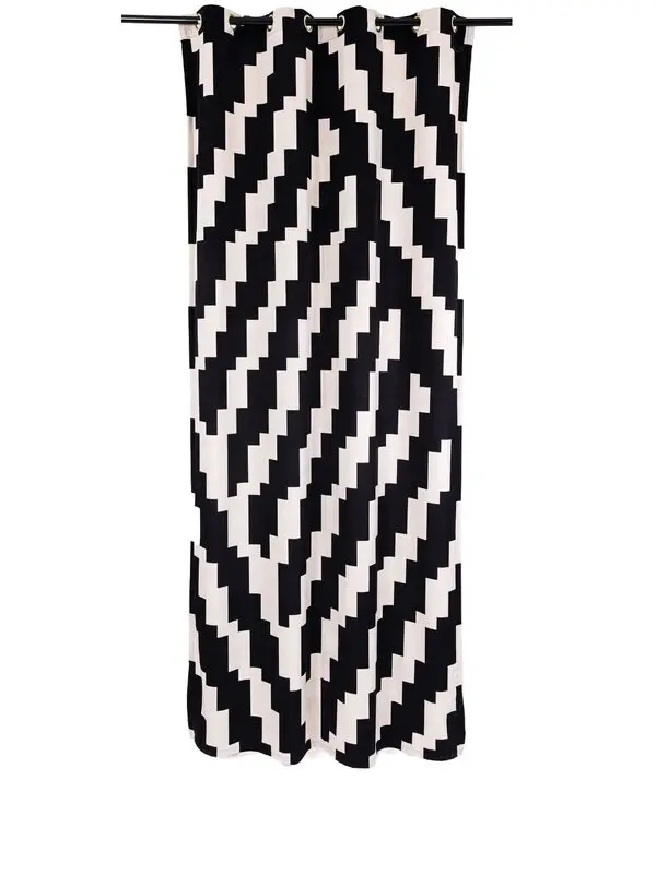 SELETTI Zig Zag Shower Curtain - Black