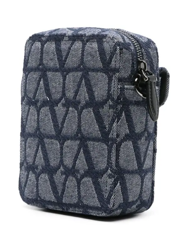 Valentino Garavani Locò Denim Messenger Bag - Blue