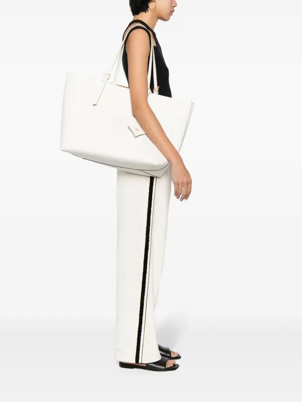 Mcm Himmel Leather Tote - White