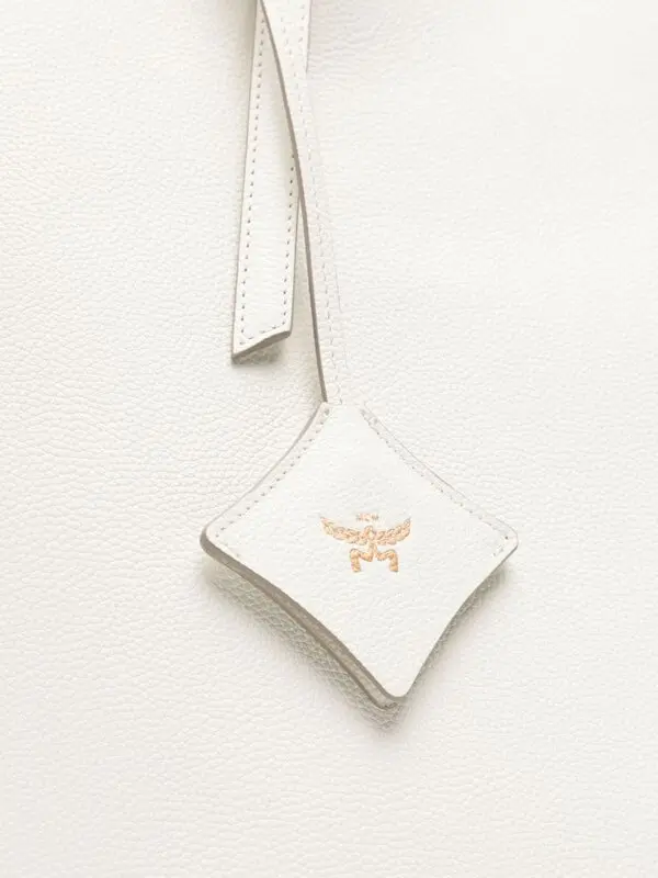 Mcm Himmel Leather Tote - White