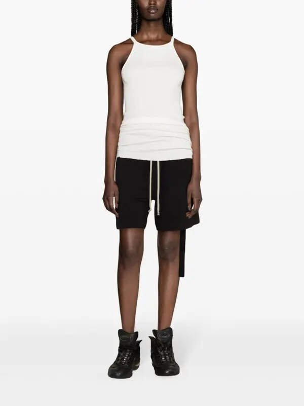Rick Owens Racerback Cotton Tank Top - White