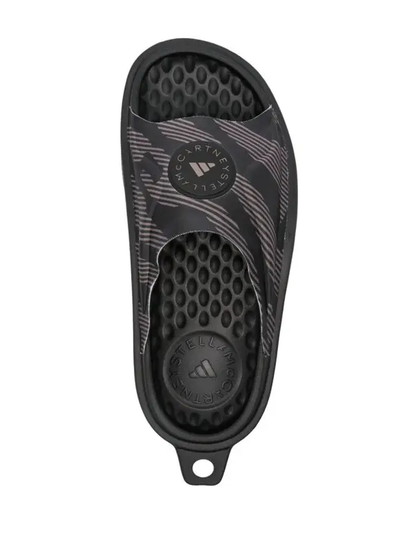 Adidas By Stella McCartney Logo-debossed Slides - Black