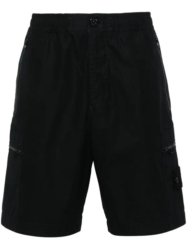 Stone Island Ghost Cargo Shorts - Black