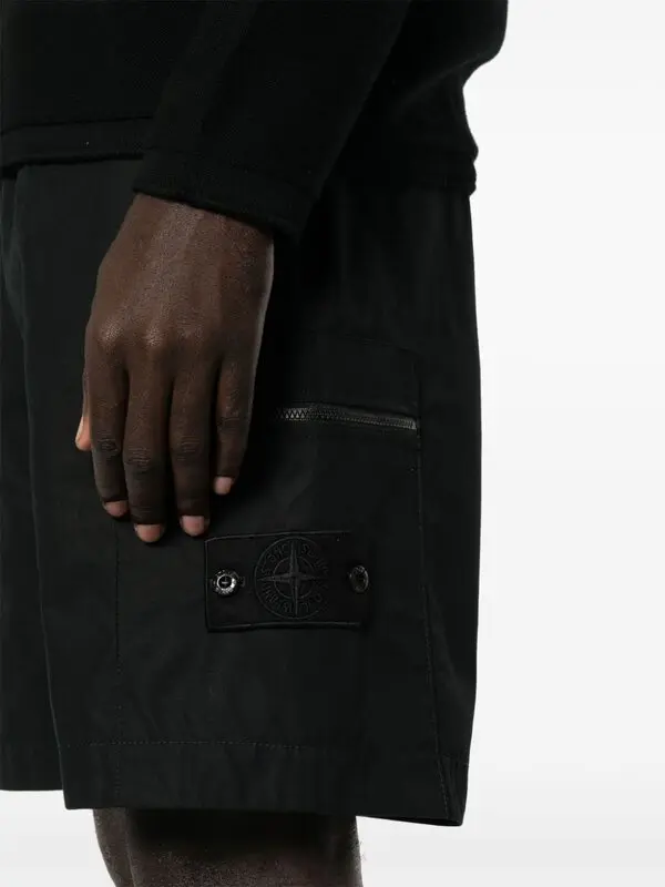 Stone Island Ghost Cargo Shorts - Black