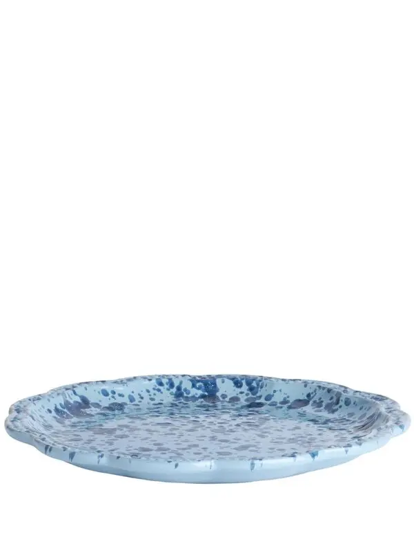 CABANA Speckled Ceramic Dinner Plate - Blue