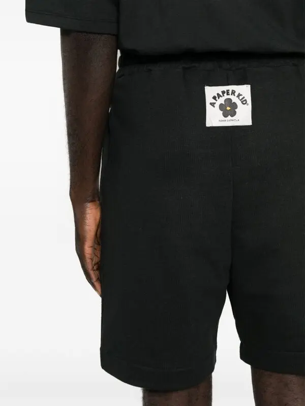 A PAPER KID Logo-patch Shorts