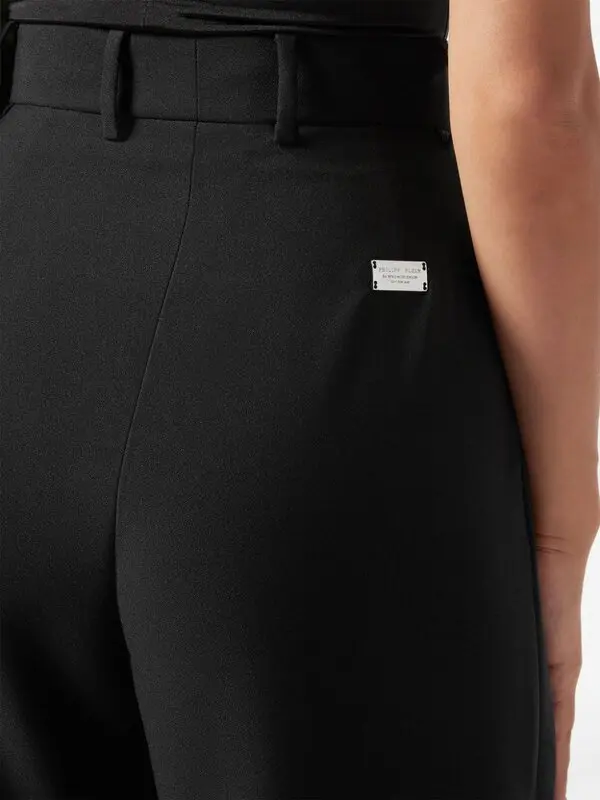 Philipp Plein High-waisted Trousers - Black