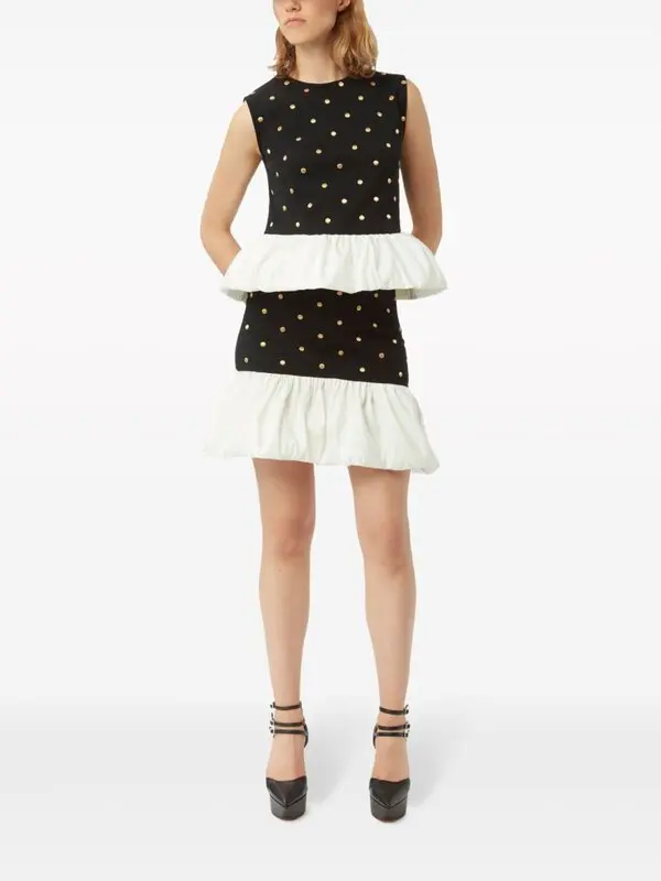 Nina Ricci Polka Dot Peplum Top