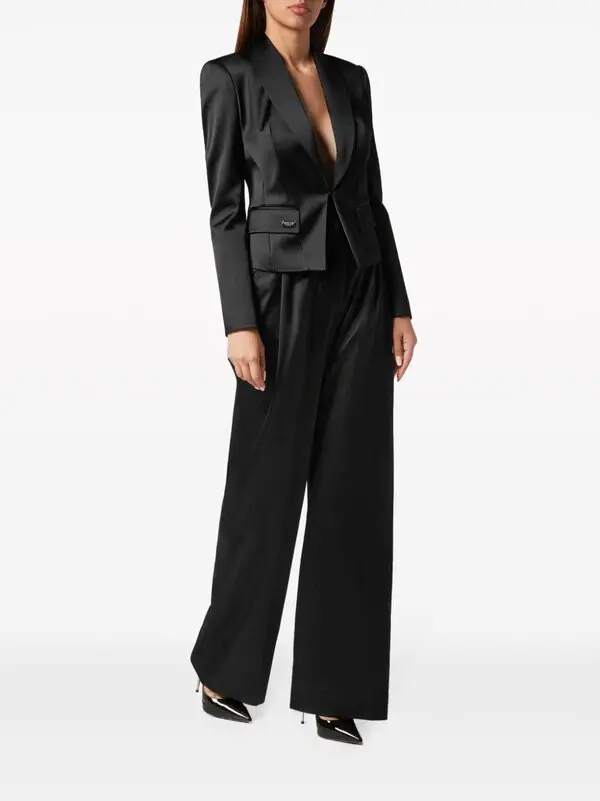 Philipp Plein Satin-finish Single-breasted Blazer