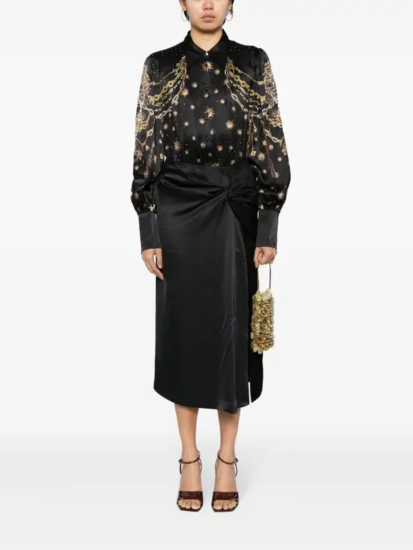 Camilla Graphic-print Silk Shirt