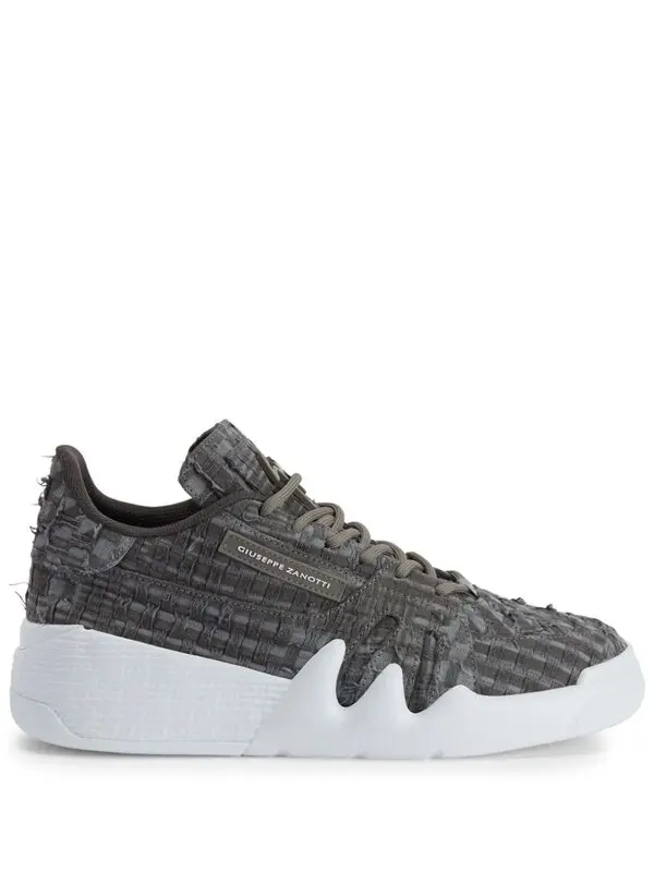 GIUSEPPE ZANOTTI Talon Lace-up Low-top Sneakers - Grey