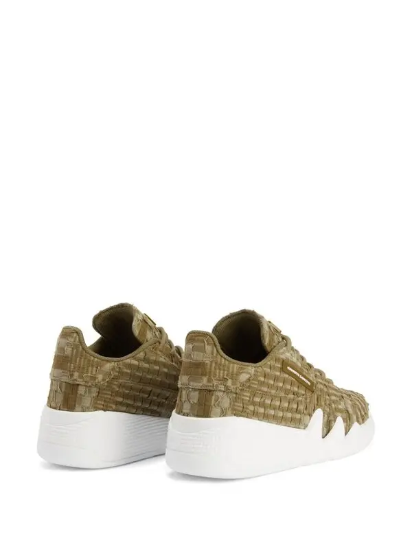 GIUSEPPE ZANOTTI Talon Lace-up Low-top Sneakers - Green