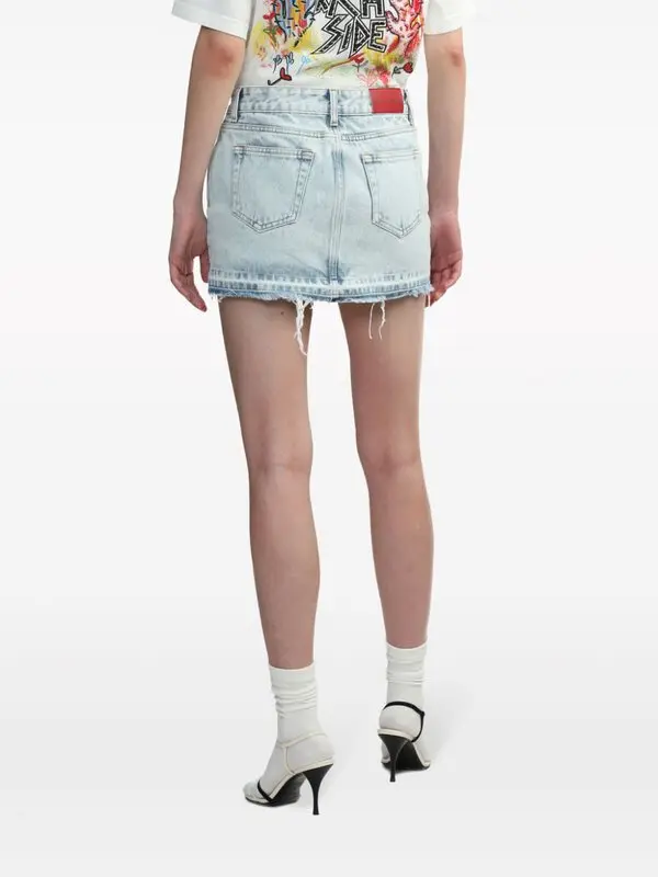 Alessandra Rich Stud-embellished Denim Miniskirt
