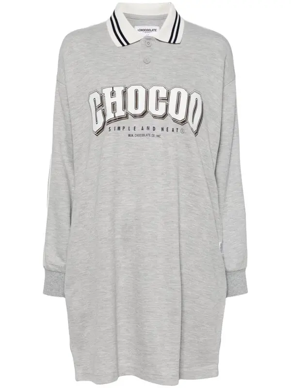 CHOCOOLATE Logo-print Sweater Dress
