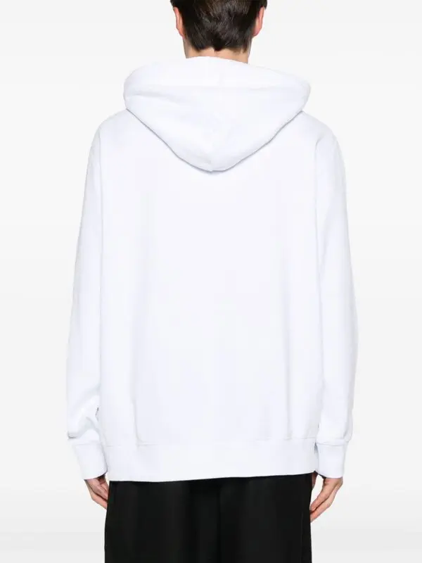 LANVIN Logo-embroidered Hoodie - White