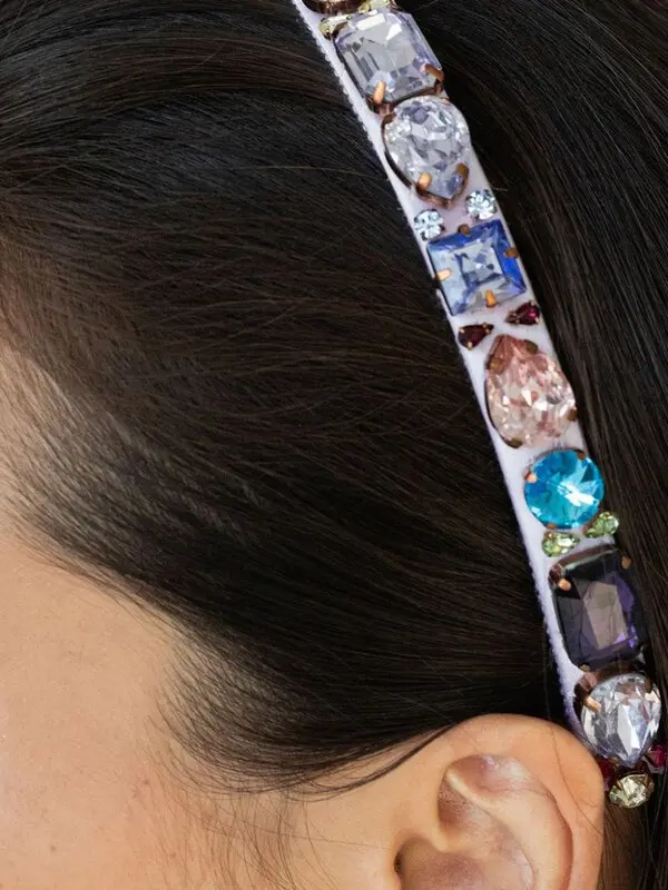 Jennifer Behr Lucia Head Band - Purple | Editorialist display picture 3
