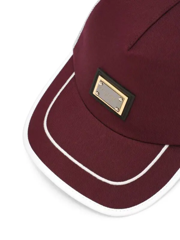 Dolce & Gabbana Logo-plaque Mesh-panel Cap - Red