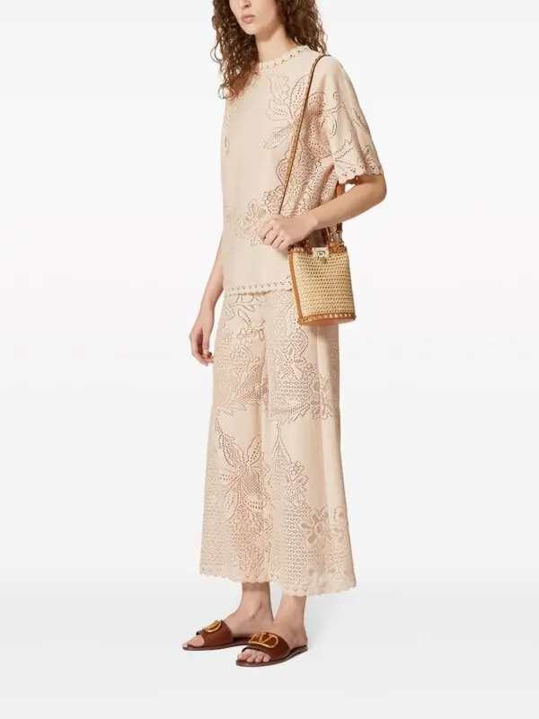 Valentino Garavani Mini Rockstud Raffia Shoulder Bag