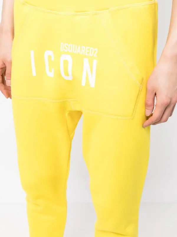 Dsquared2 Icon-print Track Pants - Yellow