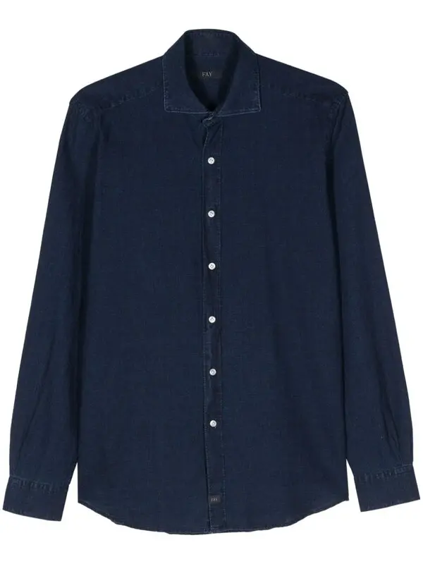 FAY Long-sleeves Chambray Shirt