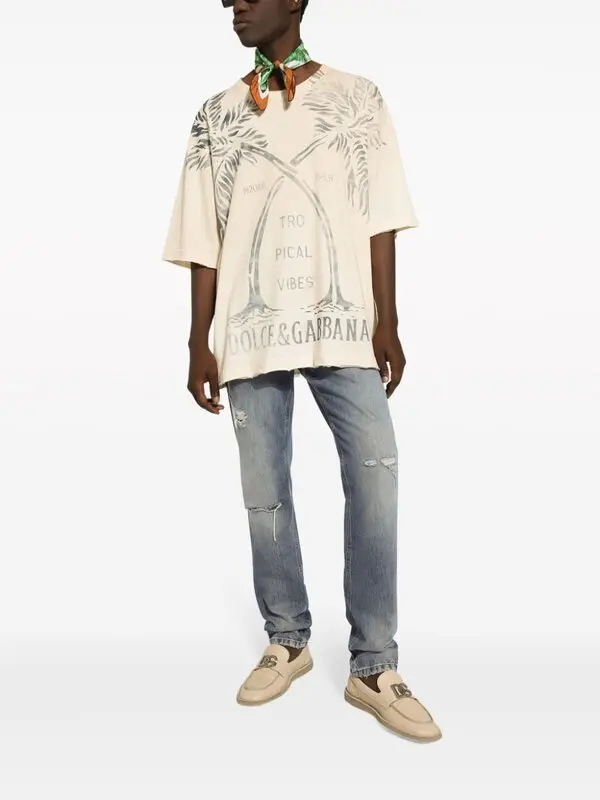 Dolce & Gabbana Tree-print Cotton T-shirt