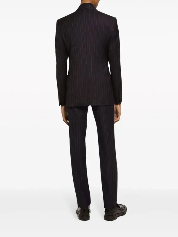 Dolce & Gabbana Pinstripe Tailored Trousers - Black
