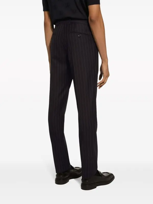 Dolce & Gabbana Pinstripe Tailored Trousers - Black