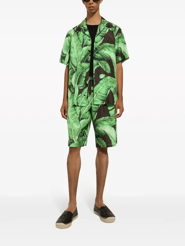 Dolce & Gabbana Banana Leaf-print Bermuda Shorts