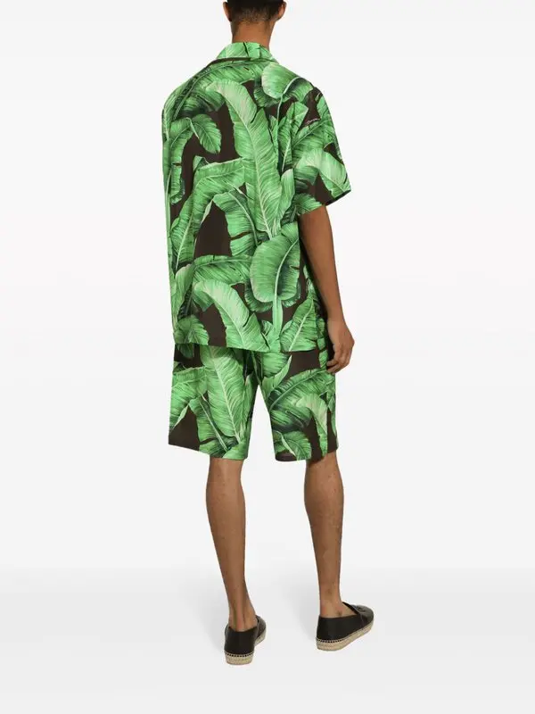 Dolce & Gabbana Banana Leaf-print Bermuda Shorts