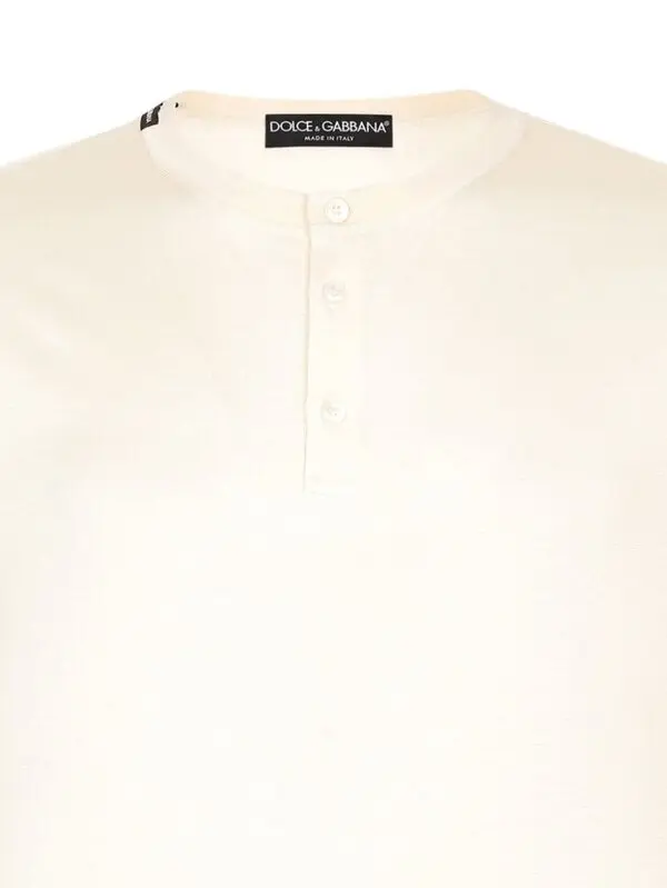 Dolce & Gabbana Round-neck Silk T-shirt - White