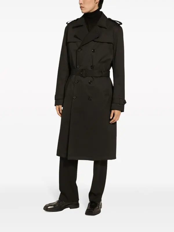 Dolce & Gabbana Belted Double-breasted Trench Coat