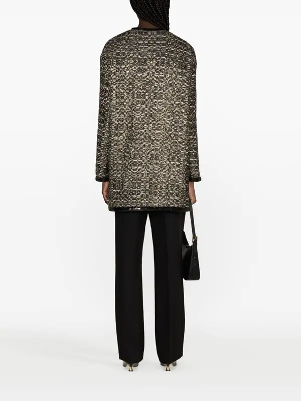 Giambattista Valli Metallic-thread Tweed Midi Coat