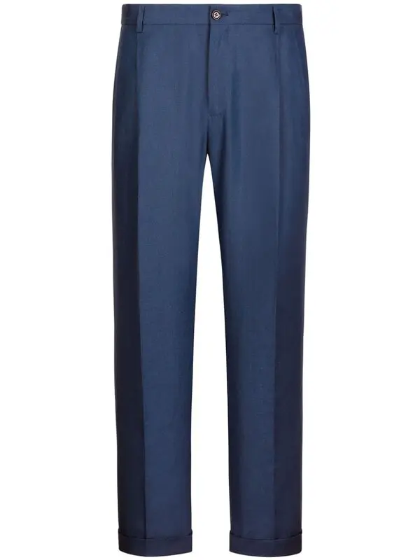 Dolce & Gabbana Pressed-crease Linen Chino Trousers