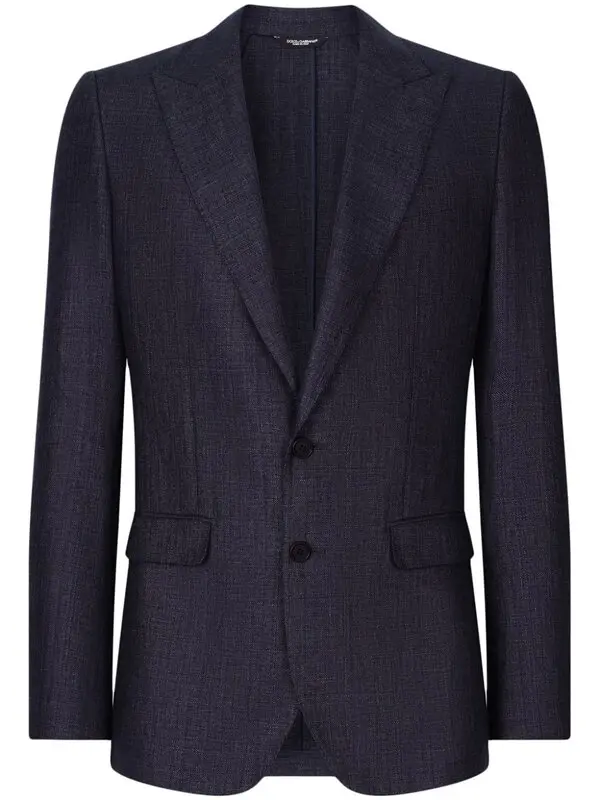 Dolce & Gabbana Single-breasted Linen-blend Blazer
