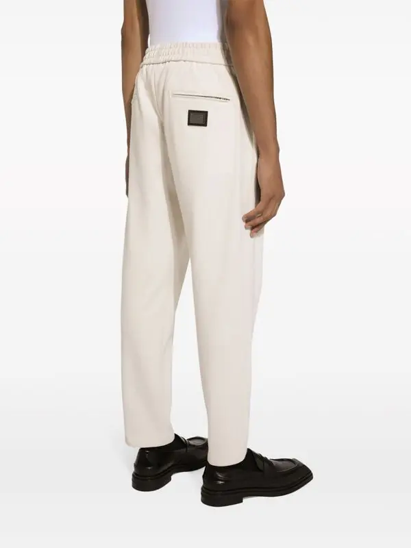 Dolce & Gabbana Logo-plaque Drawstring Track Pants - Neutrals