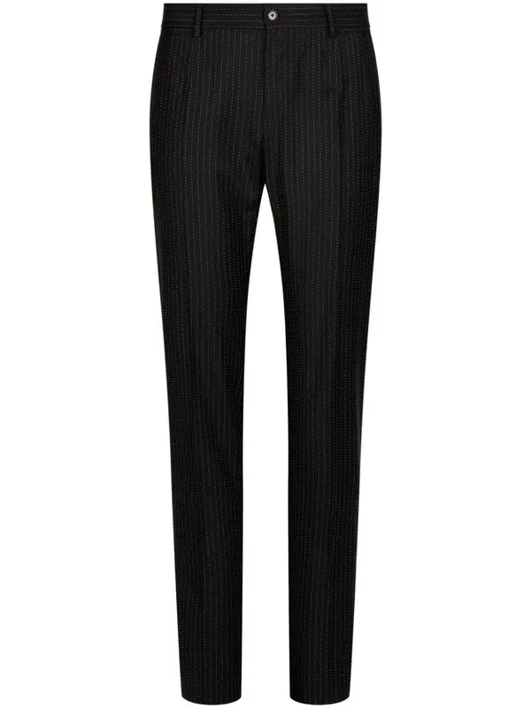 Dolce & Gabbana Rhinestone-embellished Trousers - Black