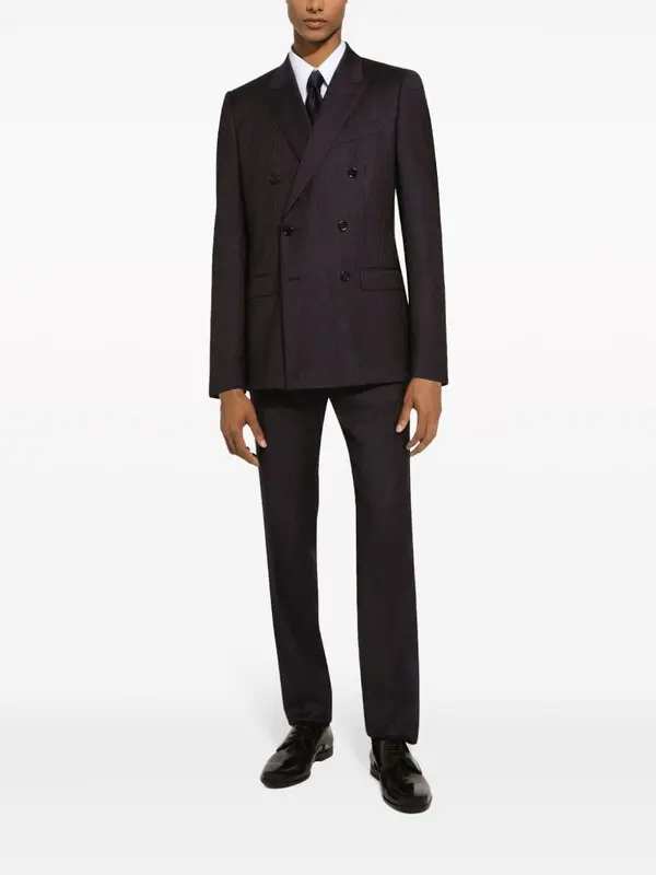 Dolce & Gabbana Striped Double-breasted Two-piece Suit