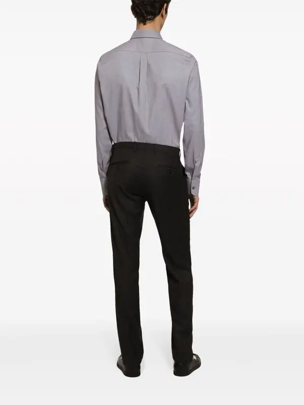 Dolce & Gabbana Long-sleeved Cotton Shirt - Grey